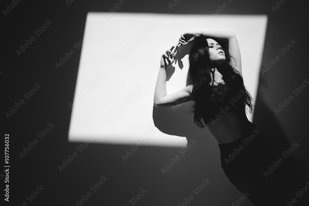 Sexy woman, bw Stock Photo | Adobe Stock