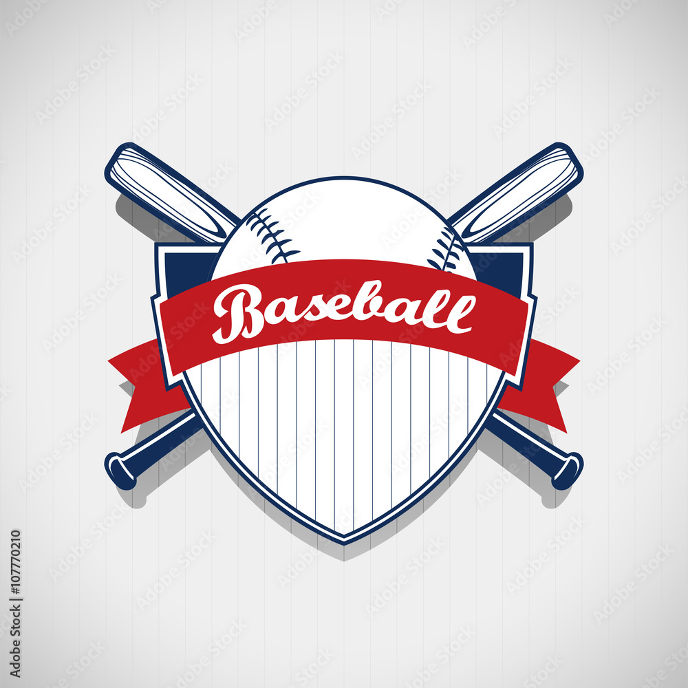 Baseball logo on stripes background Stock Vector | Adobe Stock