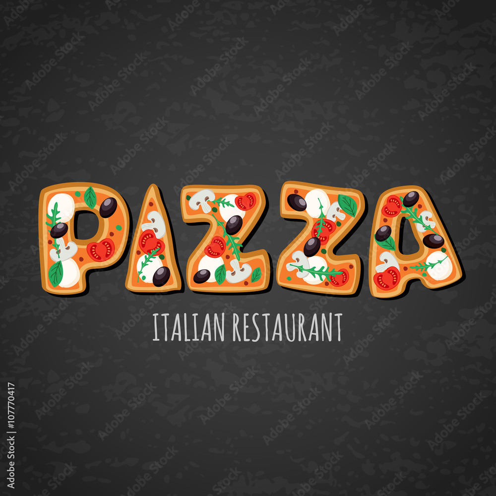 Vector design template for italian restaurant menu, cafe, pizzeria ...