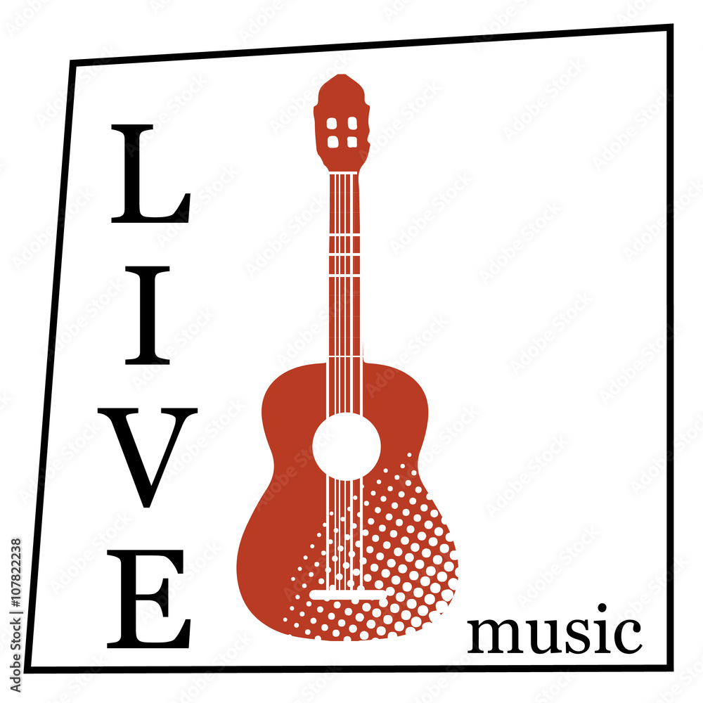 Live Music vector poster template. Can use for concert promotion in ...