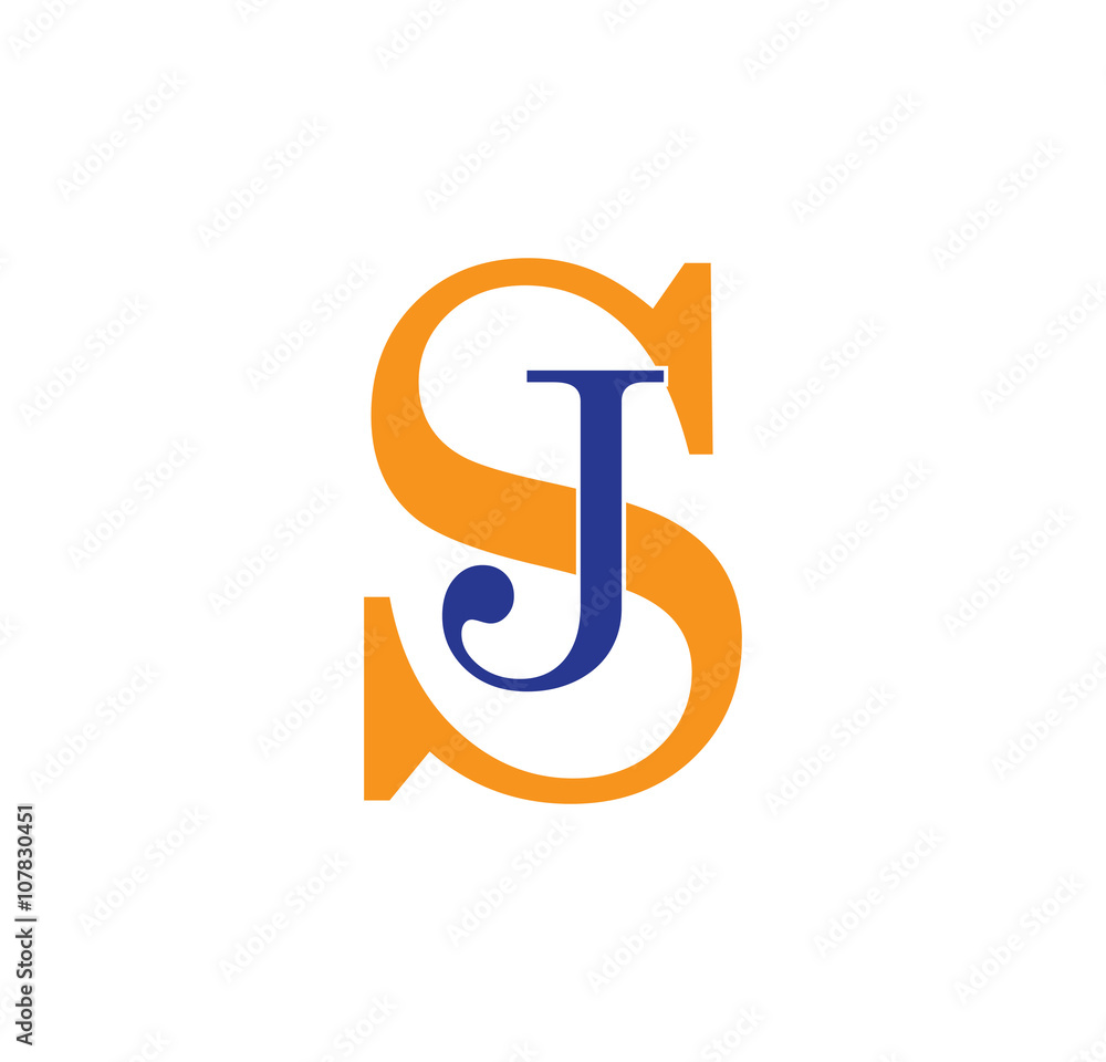 JS logotype simple modern Stock Vector | Adobe Stock