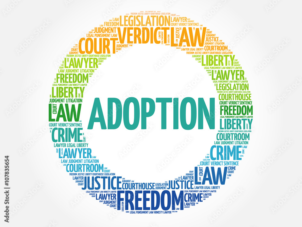 Adoption word cloud concept Stock Vector | Adobe Stock