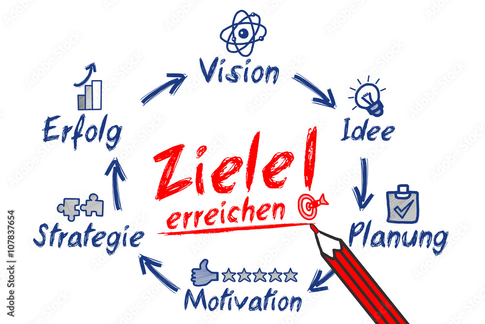 Ziele erreichen! Stock-Illustration | Adobe Stock