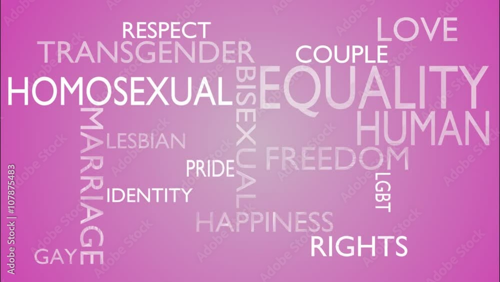 Gay, lesbian, homosexual word tag cloud over pink, 4k UHD Stock-Video ...