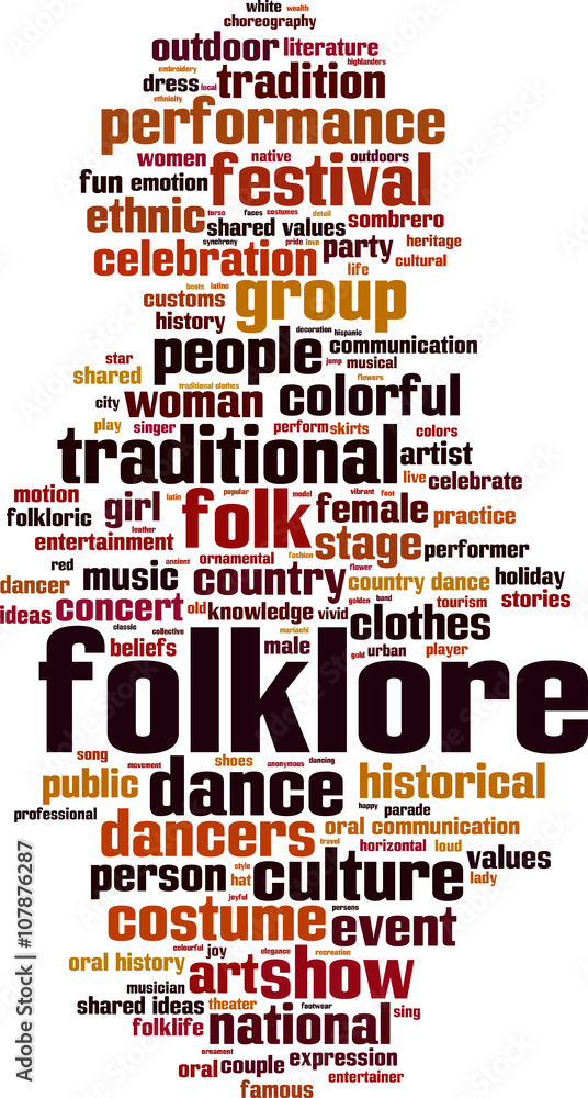 Folklore word cloud concept. Vector illustration เวกเตอร์สต็อก | Adobe ...
