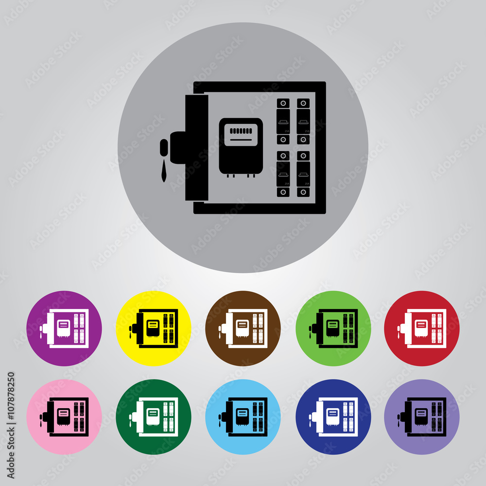 Electric distribution box vector icon Stock Vector | Adobe Stock