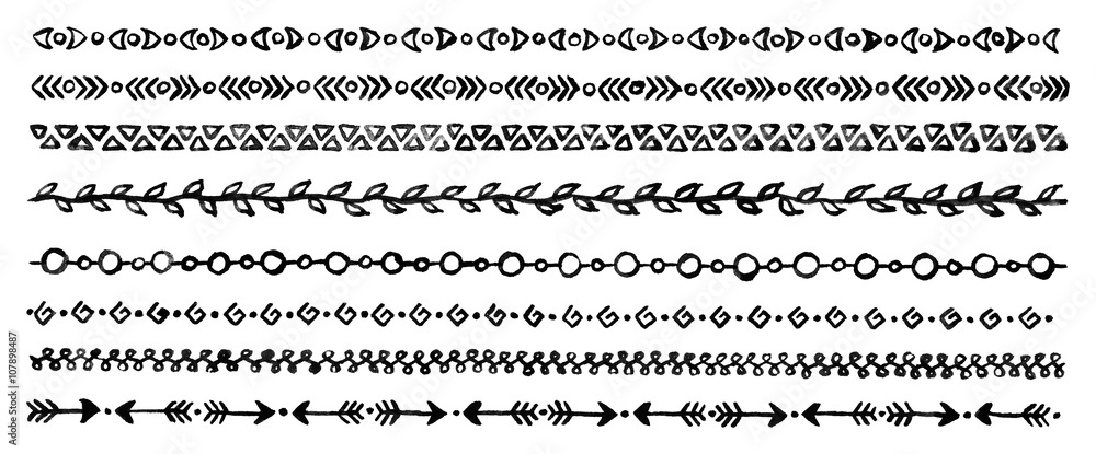 Black and white monochrome abstract border frame isolated Stock ...