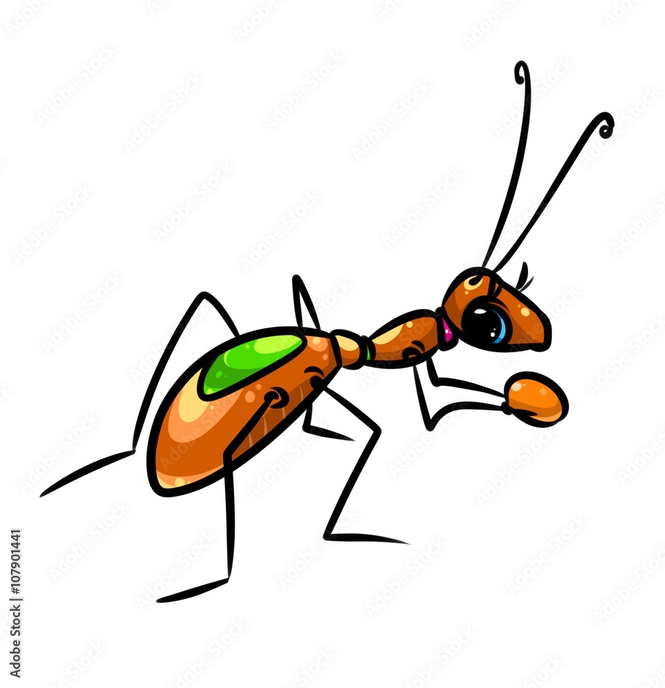 Ant Insect Cartoon Illustration Image Character Animal Stock