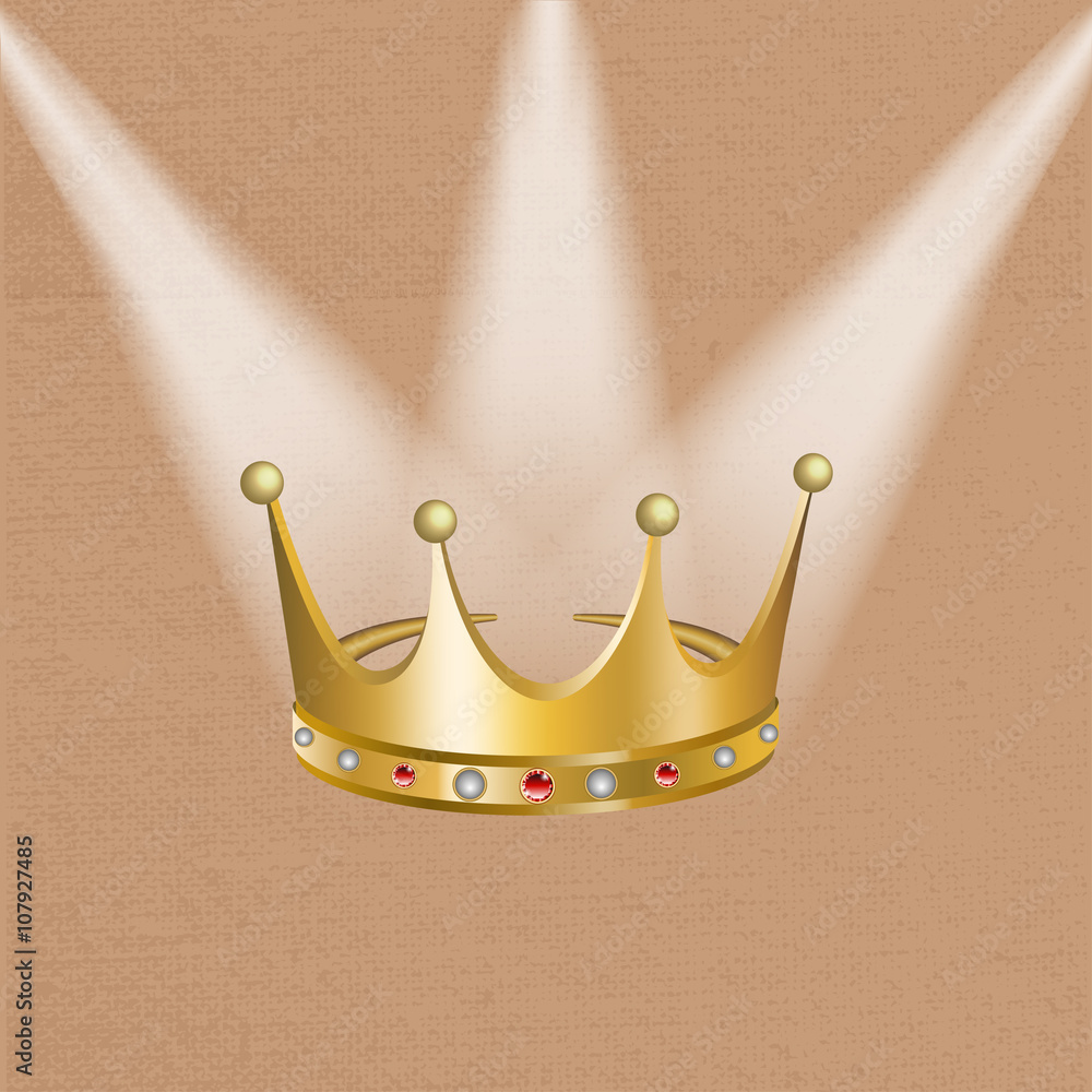 crown on a cushion under the floodlights Vector. crown on a cushion ...