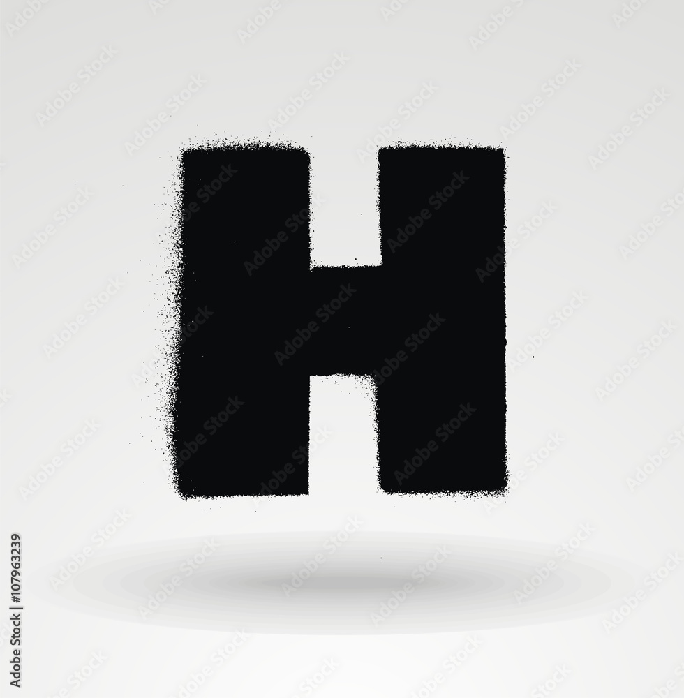 Stencil spray paint font. Detailed vector alphabet Stock Vector | Adobe ...