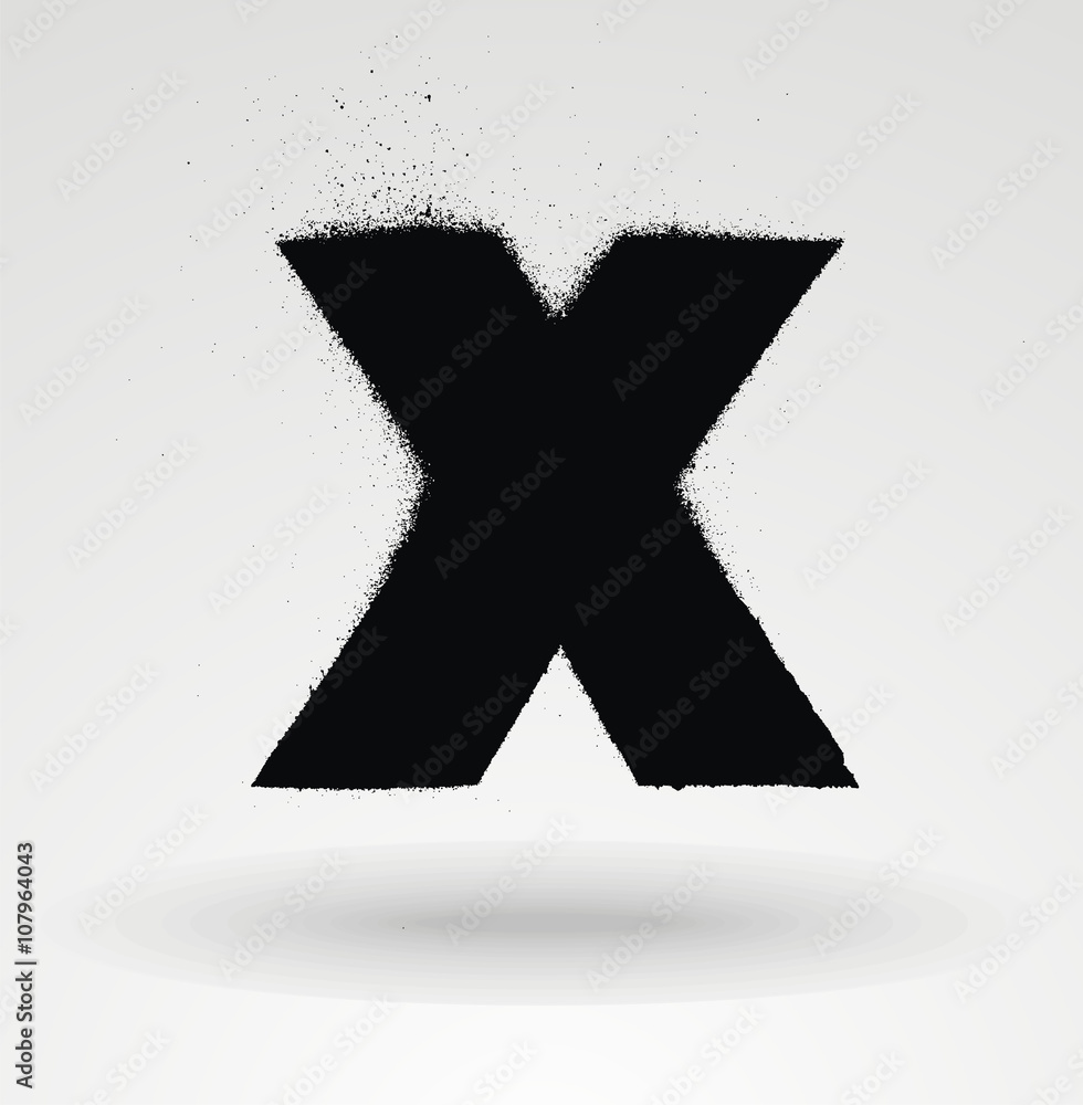 Stencil spray paint font. Detailed vector alphabet Stock Vector | Adobe ...