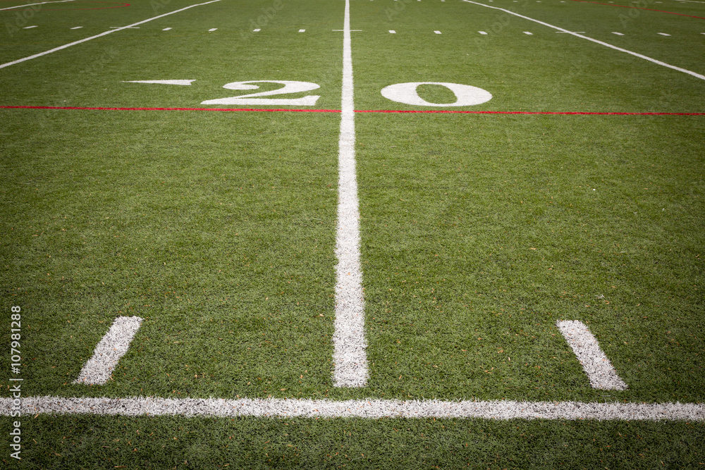 Football playing Field markings Stock Photo | Adobe Stock