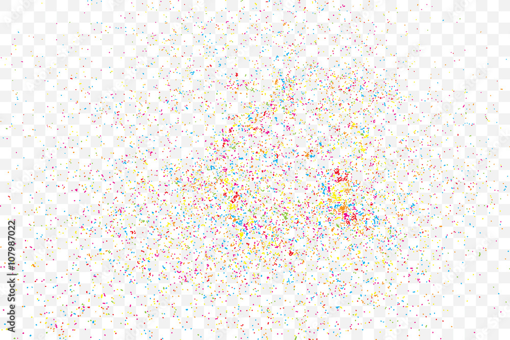 Colorful explosion of confetti. Isolated on transparent background ...