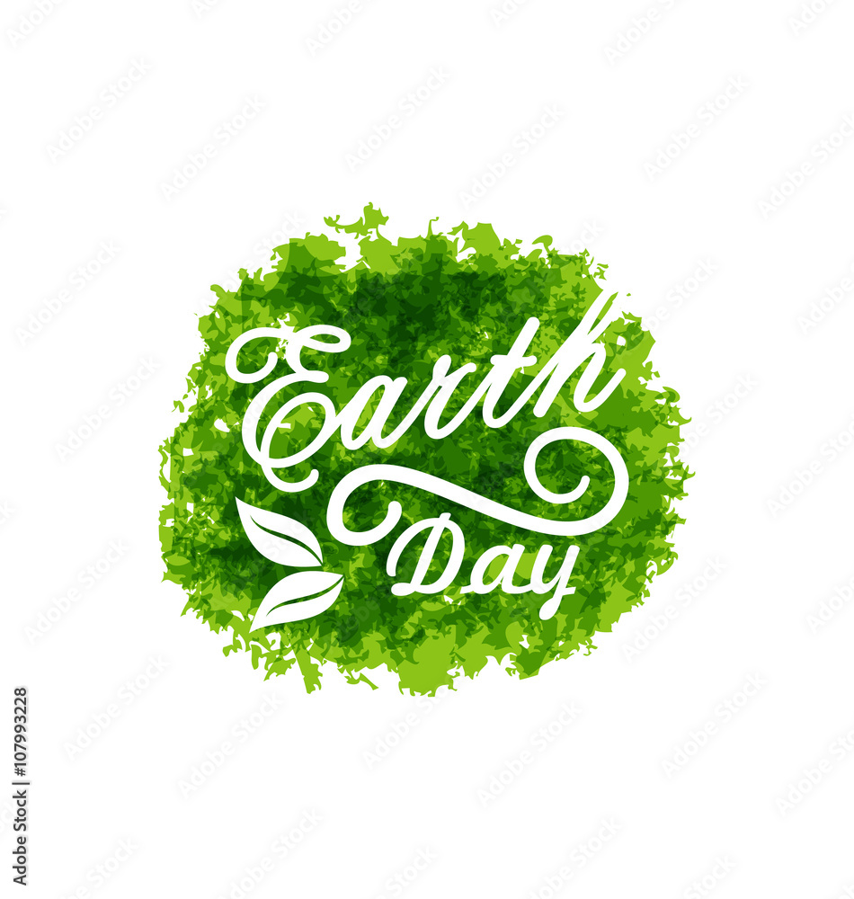Celebration Background for Earth Day Lettering Stock Vector | Adobe Stock