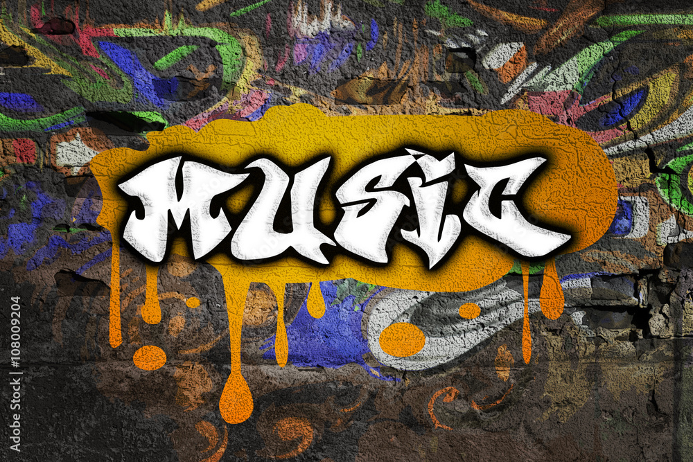 Music Graffiti on the Wall | Uwalls.co.uk