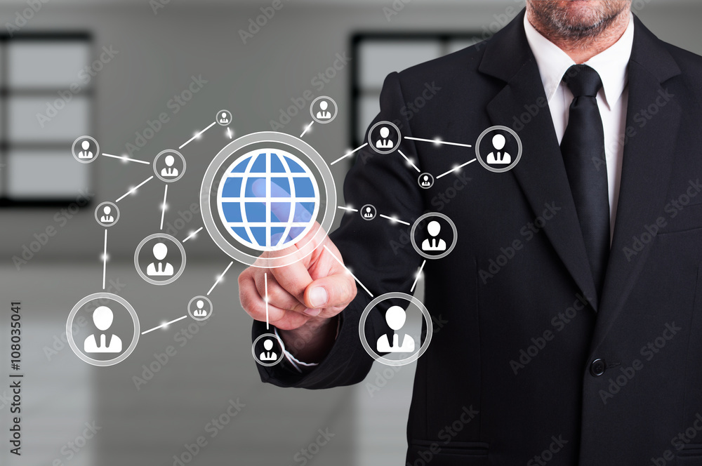 Worldwide or global business connections concept Stock Photo | Adobe Stock