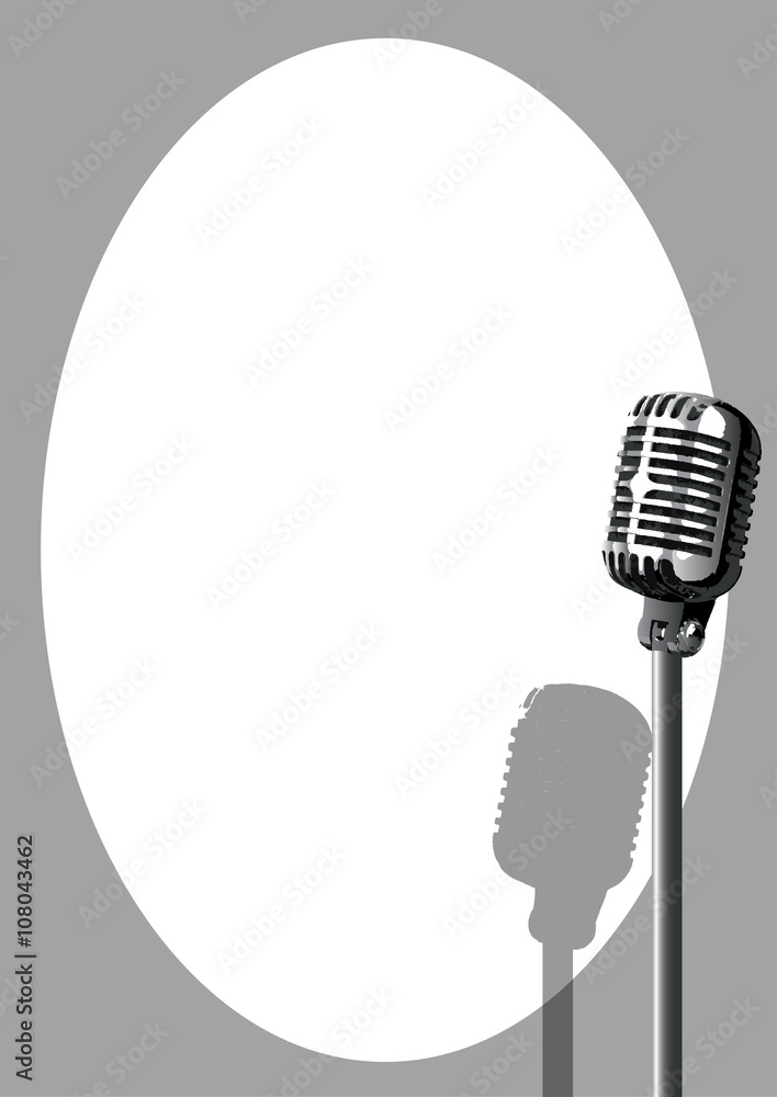 Musical Event Microphone Poster Stock Vector | Adobe Stock