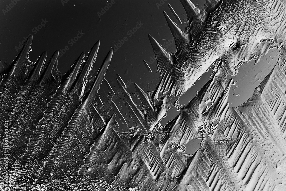 texture of the ice crack, overlay flooring, black and white Stock Photo ...