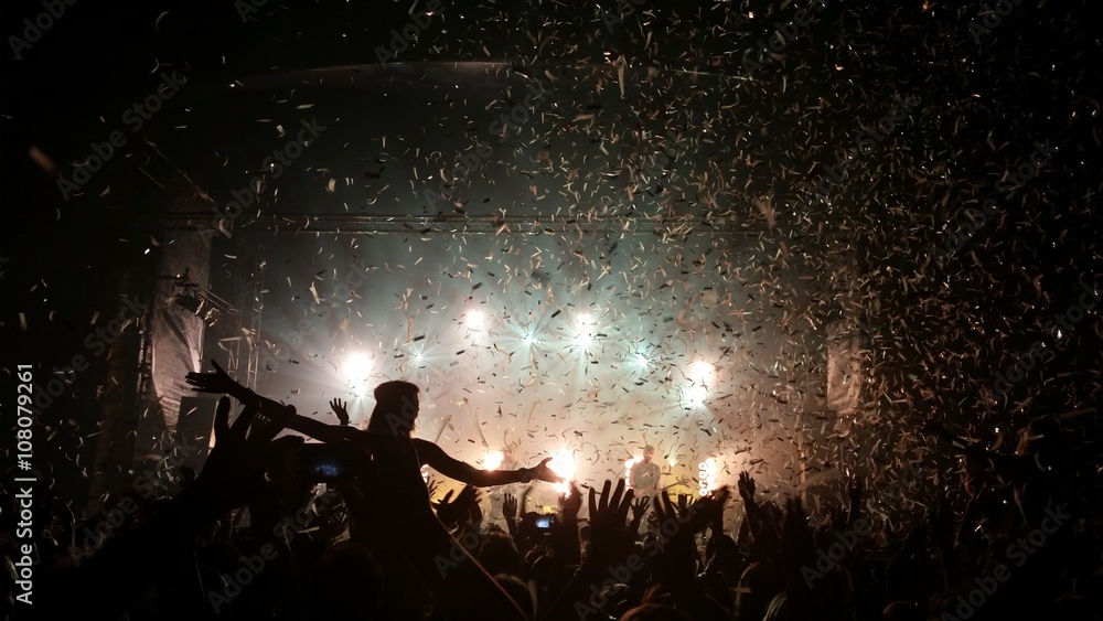 Festival and music scene in the night Stock Photo | Adobe Stock