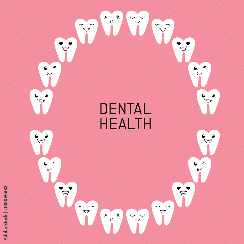 Dental Health. diagram teeth illustration Stock Vector | Adobe Stock