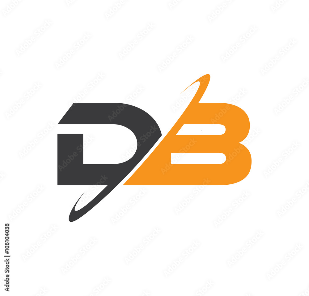 DB initial logo with double swoosh Stock Vector | Adobe Stock
