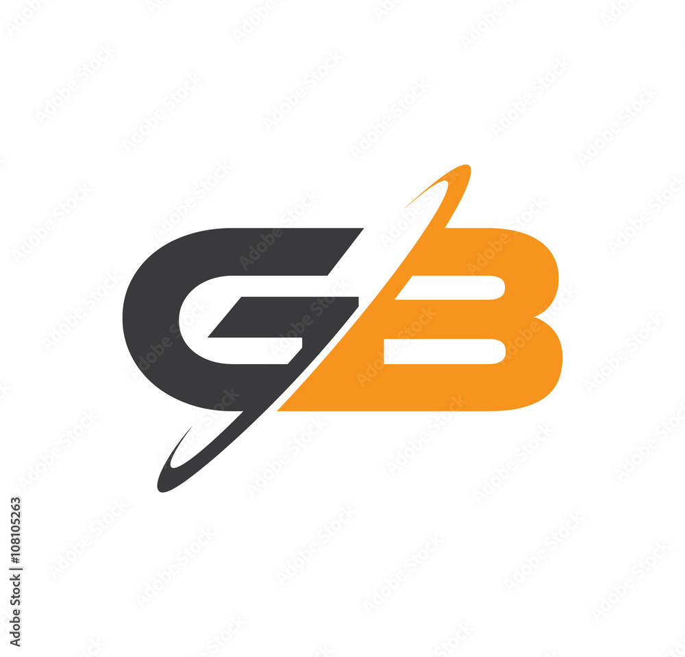 GB initial logo with double swoosh Stock Vector | Adobe Stock