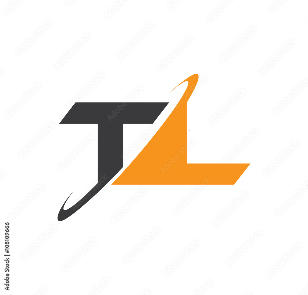TL initial logo with double swoosh Stock Vector | Adobe Stock