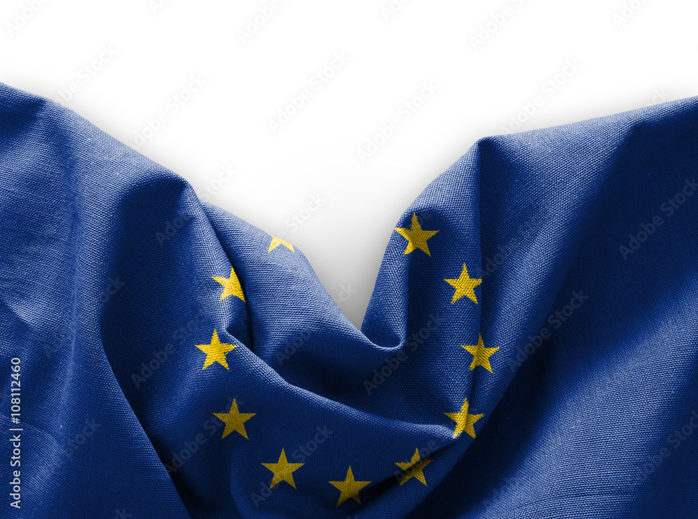 Flag of Europe on white background Stock Photo | Adobe Stock