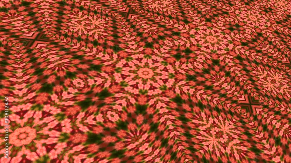 Vidéo Stock Excellent abstract kaleidoscopic scaly pattern with row ...
