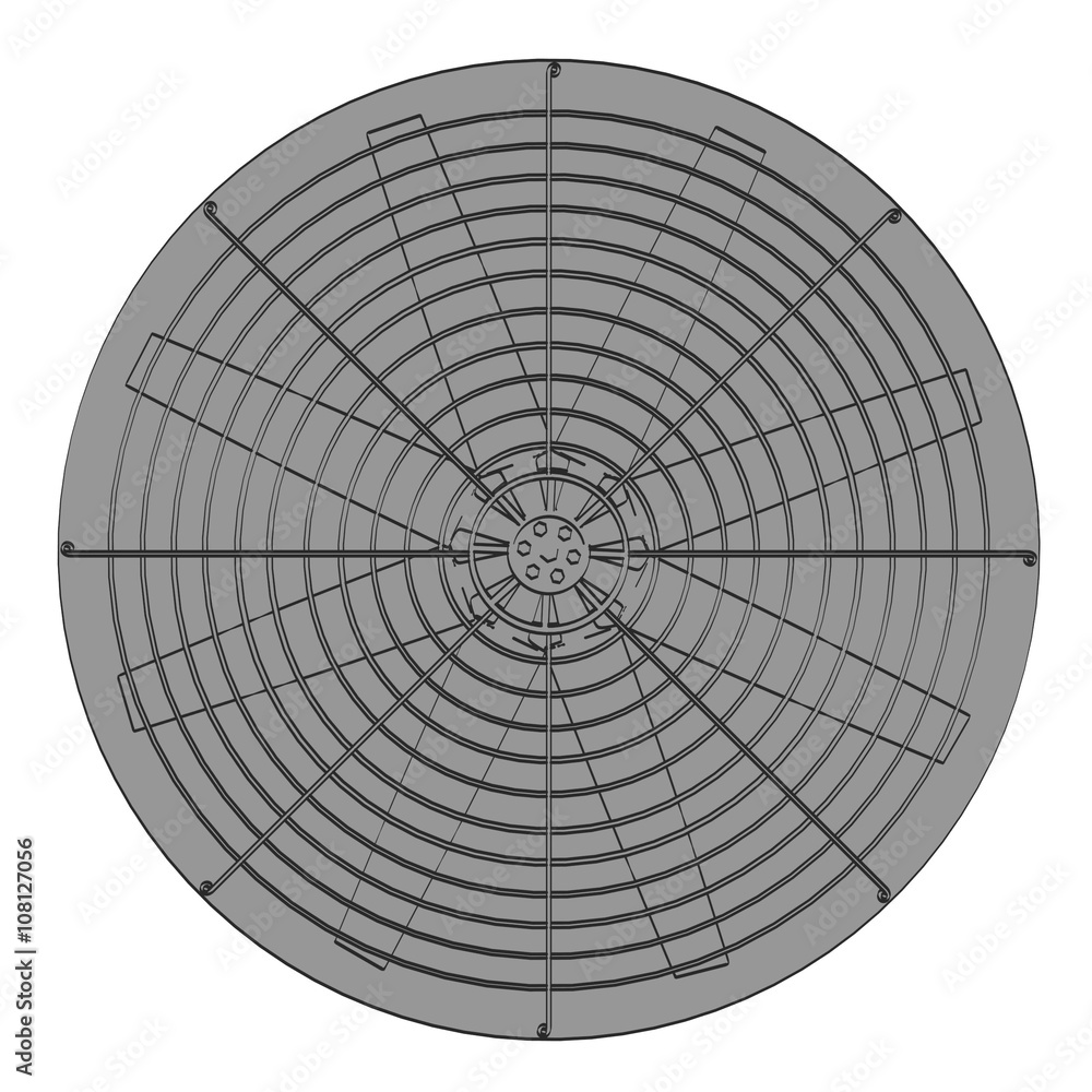 2d cartoon illustration of large fan Stock Illustration | Adobe Stock