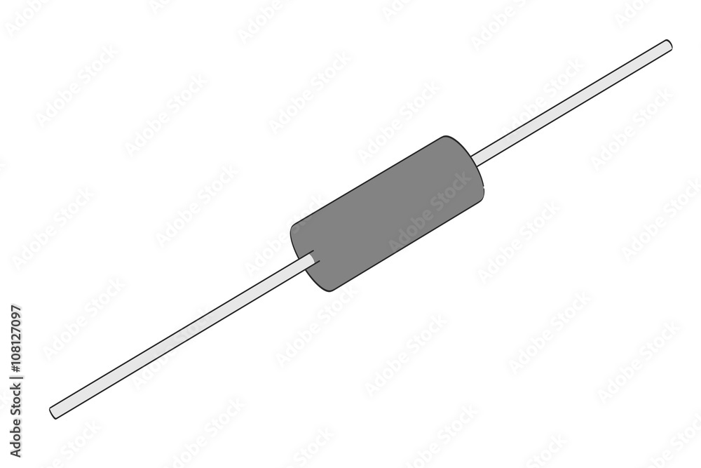 2d cartoon illustration of resistor part Stock Illustration | Adobe Stock