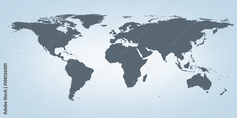 Dark world map Stock Vector | Adobe Stock