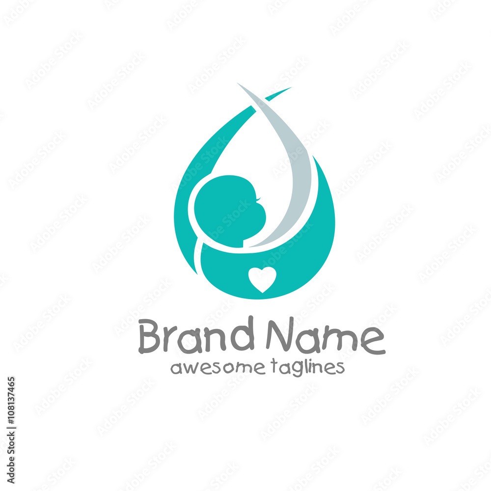 newborn baby logo concept Stock Vector | Adobe Stock