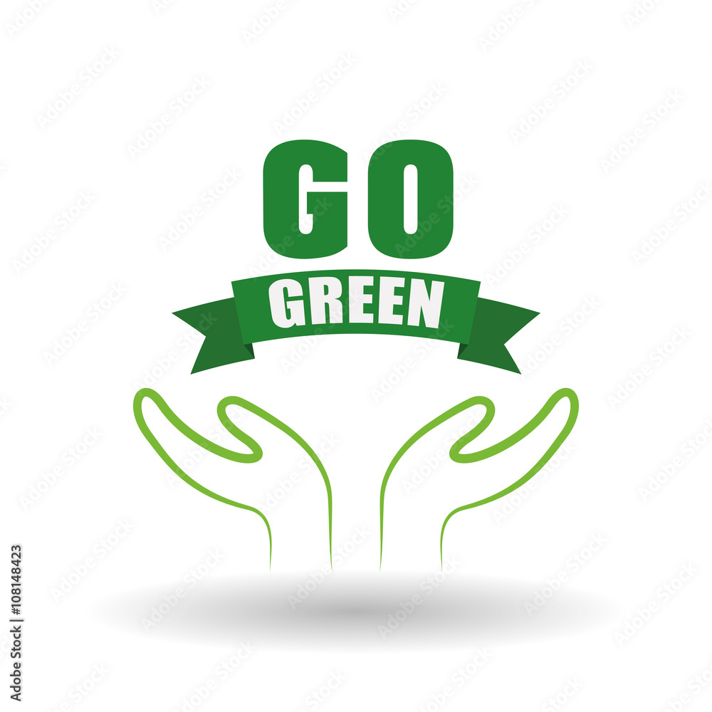 Vector illustration of Think green , editable icon Stock Vector | Adobe ...