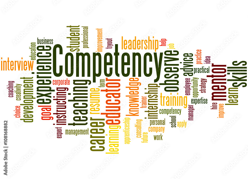 Competency, word cloud concept 6 Stock Illustration | Adobe Stock