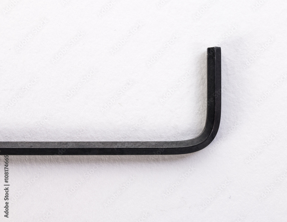 black allen key black allen key on a wight background Stock Photo ...