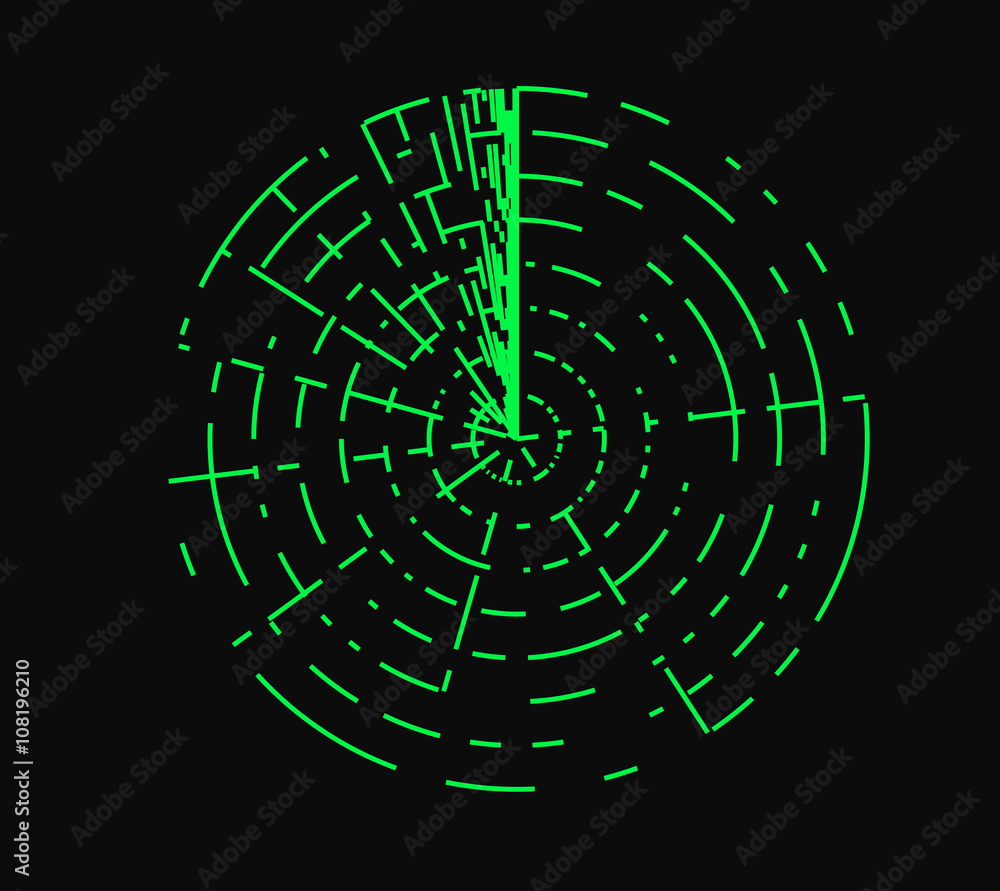 Radar vector illustration Stock Vector | Adobe Stock