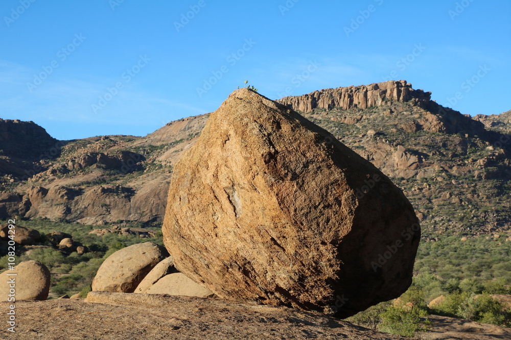 Gigantic granite rock formations Bull's Party on Ameib Farm in Erongo ...