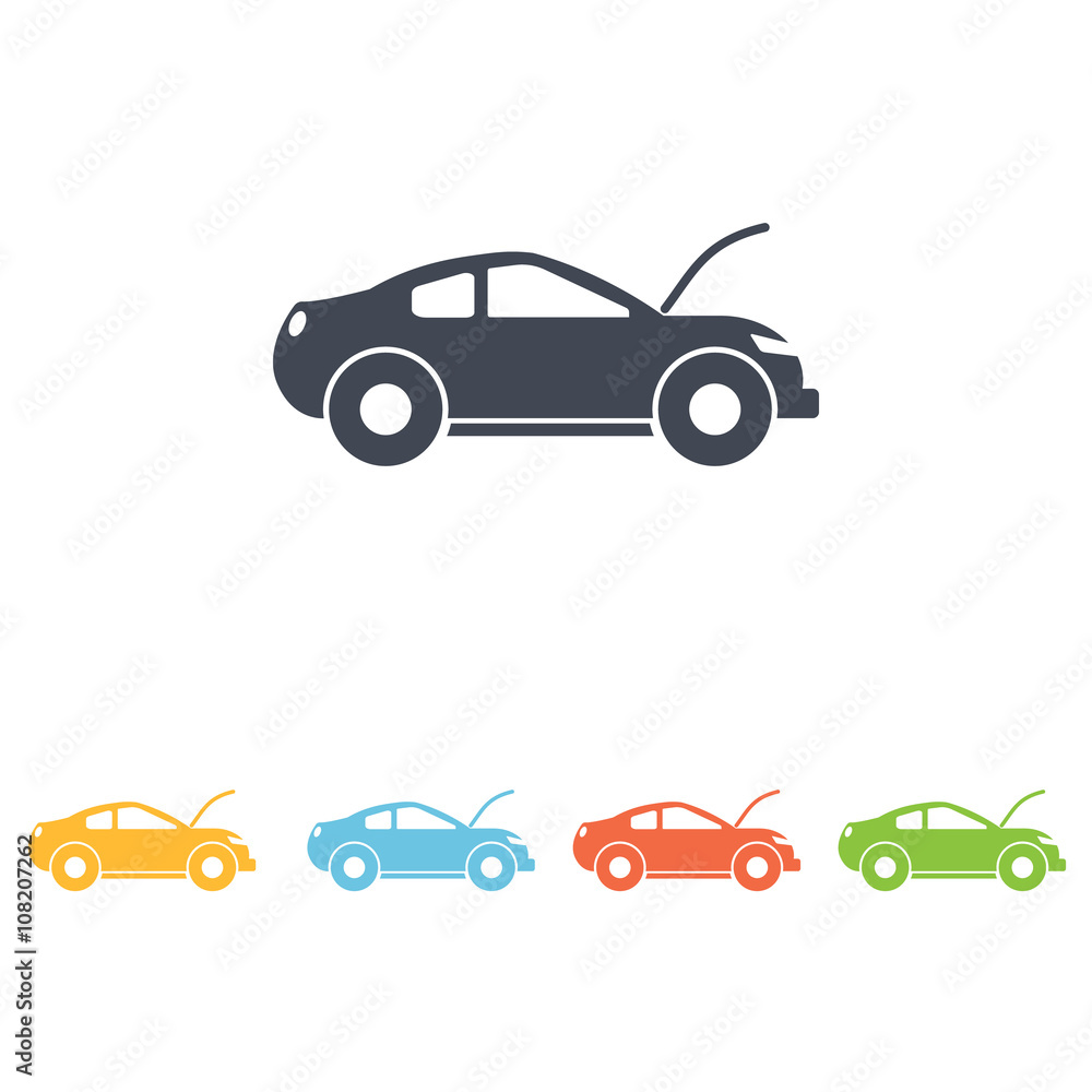 Open car hood icon Stock Vector | Adobe Stock