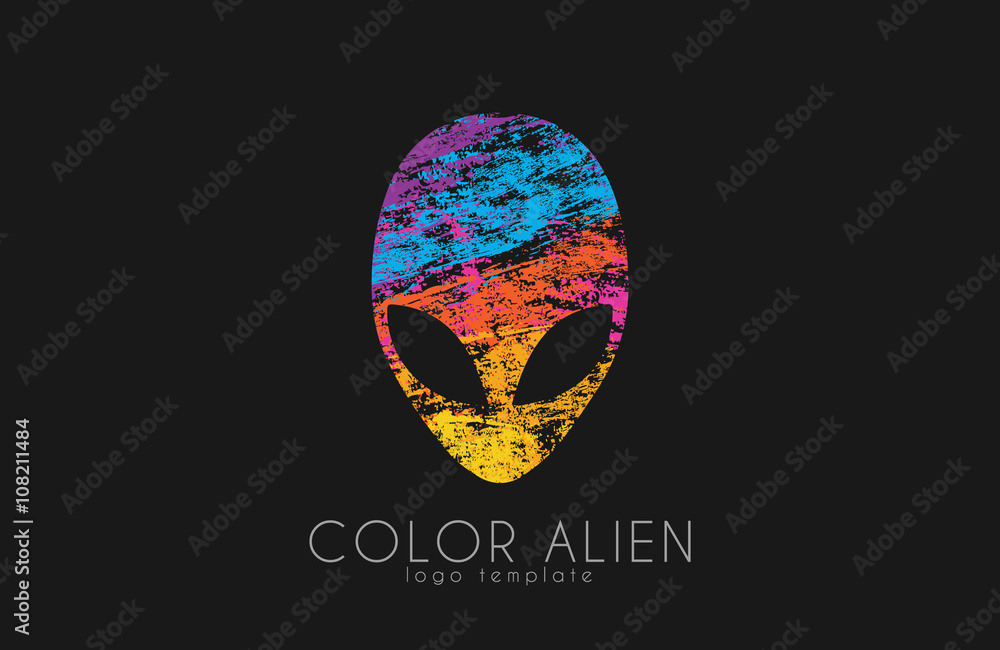 Alien symbol. Color alien logo. Creative logo. Stock Vector | Adobe Stock