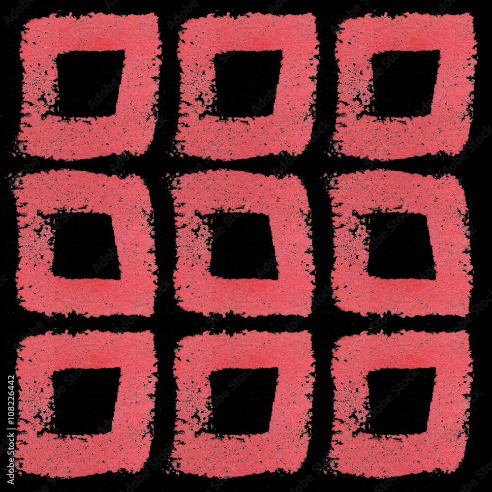 Watercolor cartoon elements on black background. Hand-drawn watercolor ...