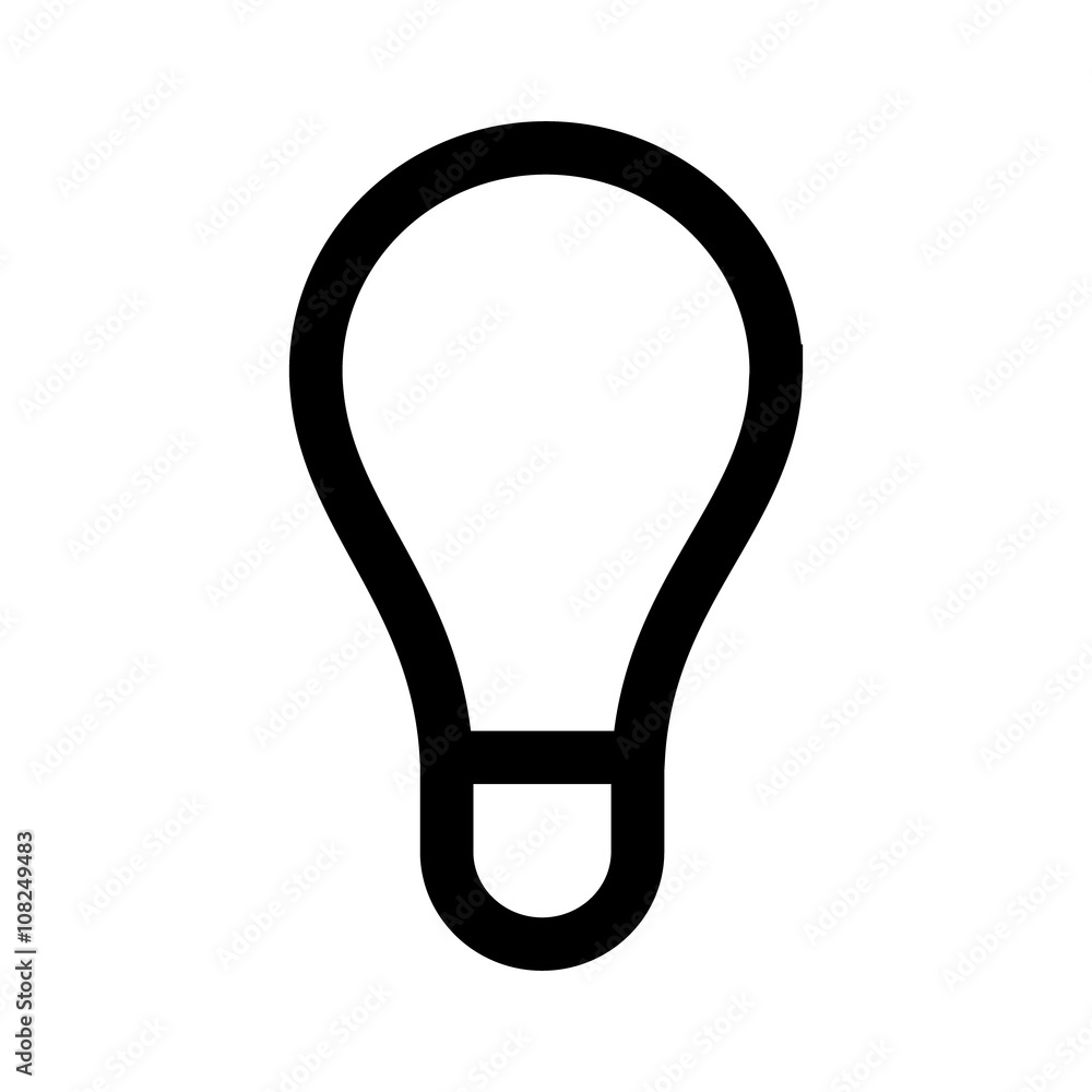 Idea light bulb line art icon for apps and websites Stock Vector ...