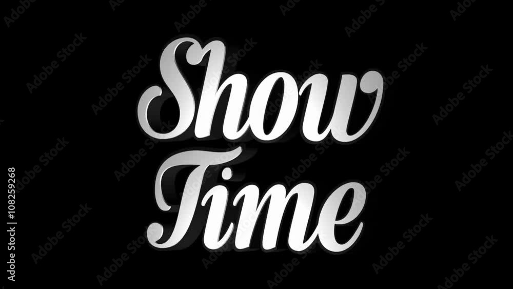 SHOW TIME Animation ONLY Text Background, Zoom In / Out, with Alpha ...