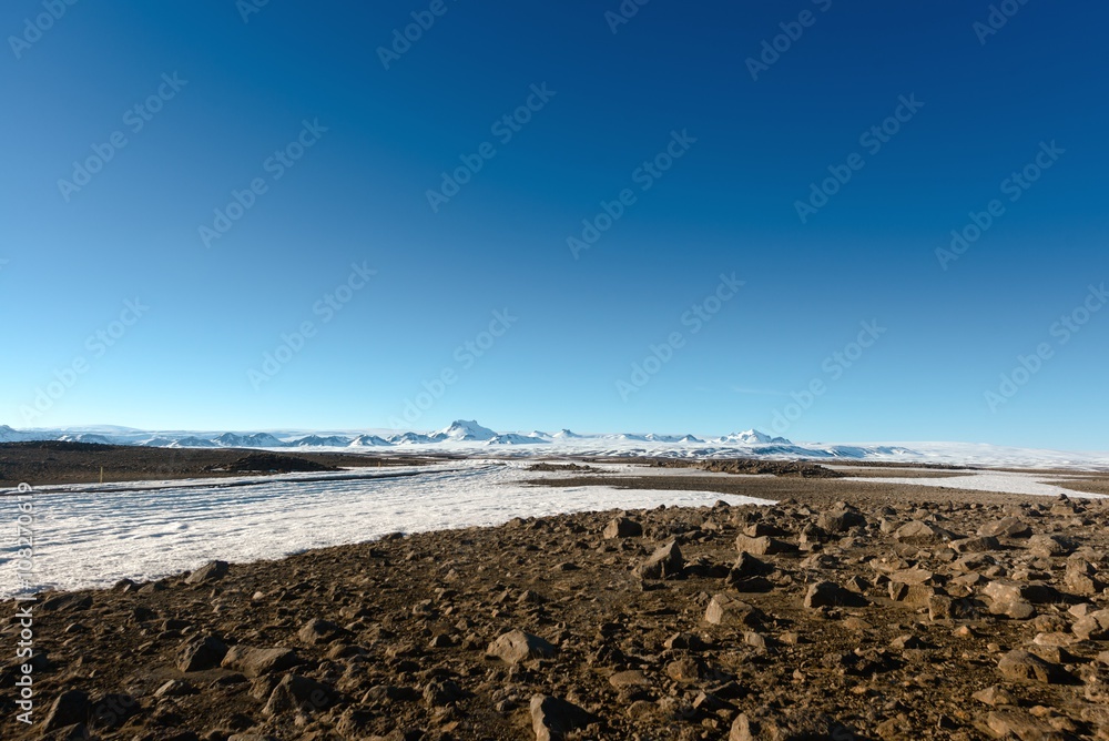 Volcanic icelandic landscape Stock Photo | Adobe Stock
