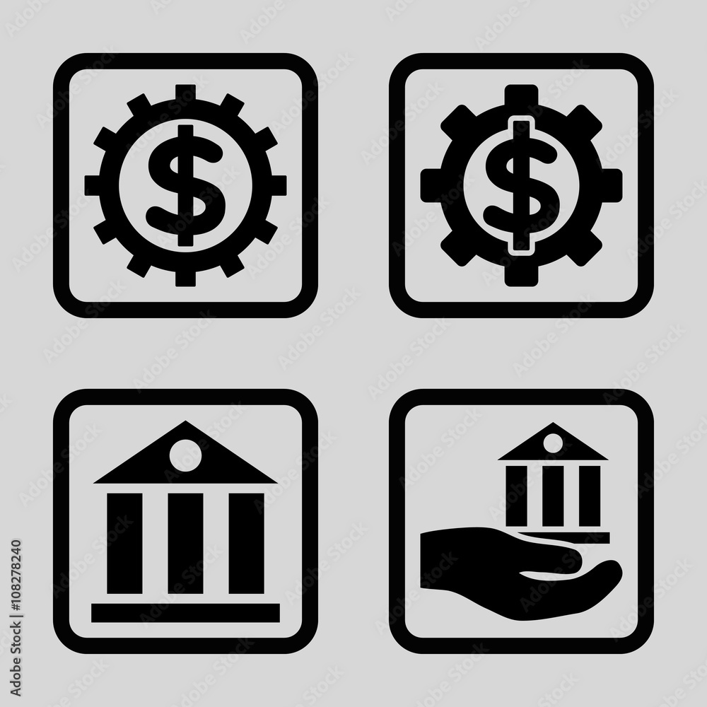 Banking Service vector icon. Image style is a flat icon symbol inside a ...