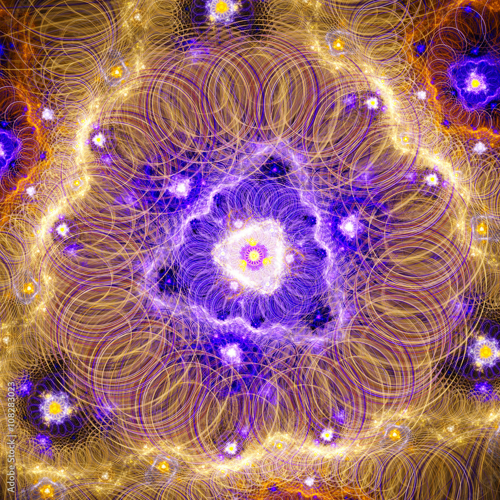 Incredible exotic pattern of rings and spheres. Microcosm. Mysterious ...