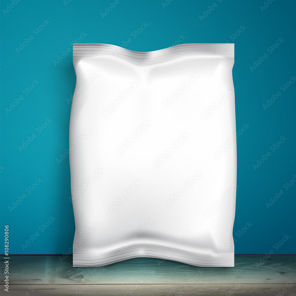 Blank white packaging. Sample package. Blank template for design. Net ...