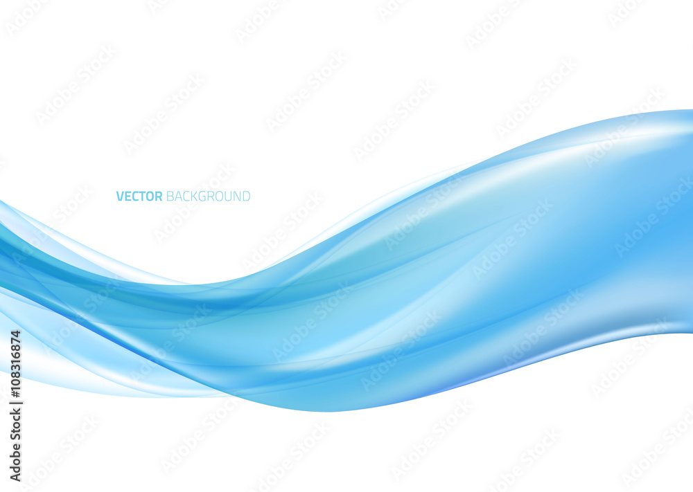 Abstract blue wavy background Stock Vector | Adobe Stock