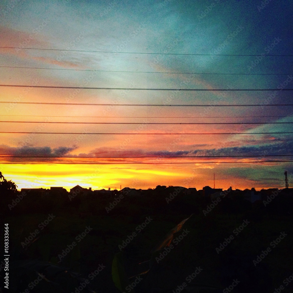 sun going down Stock Photo | Adobe Stock