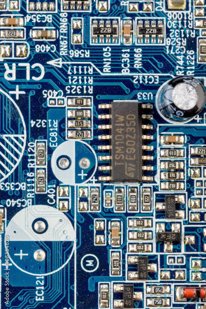 Computerplatine, Nahaufnahme Stock-Foto | Adobe Stock